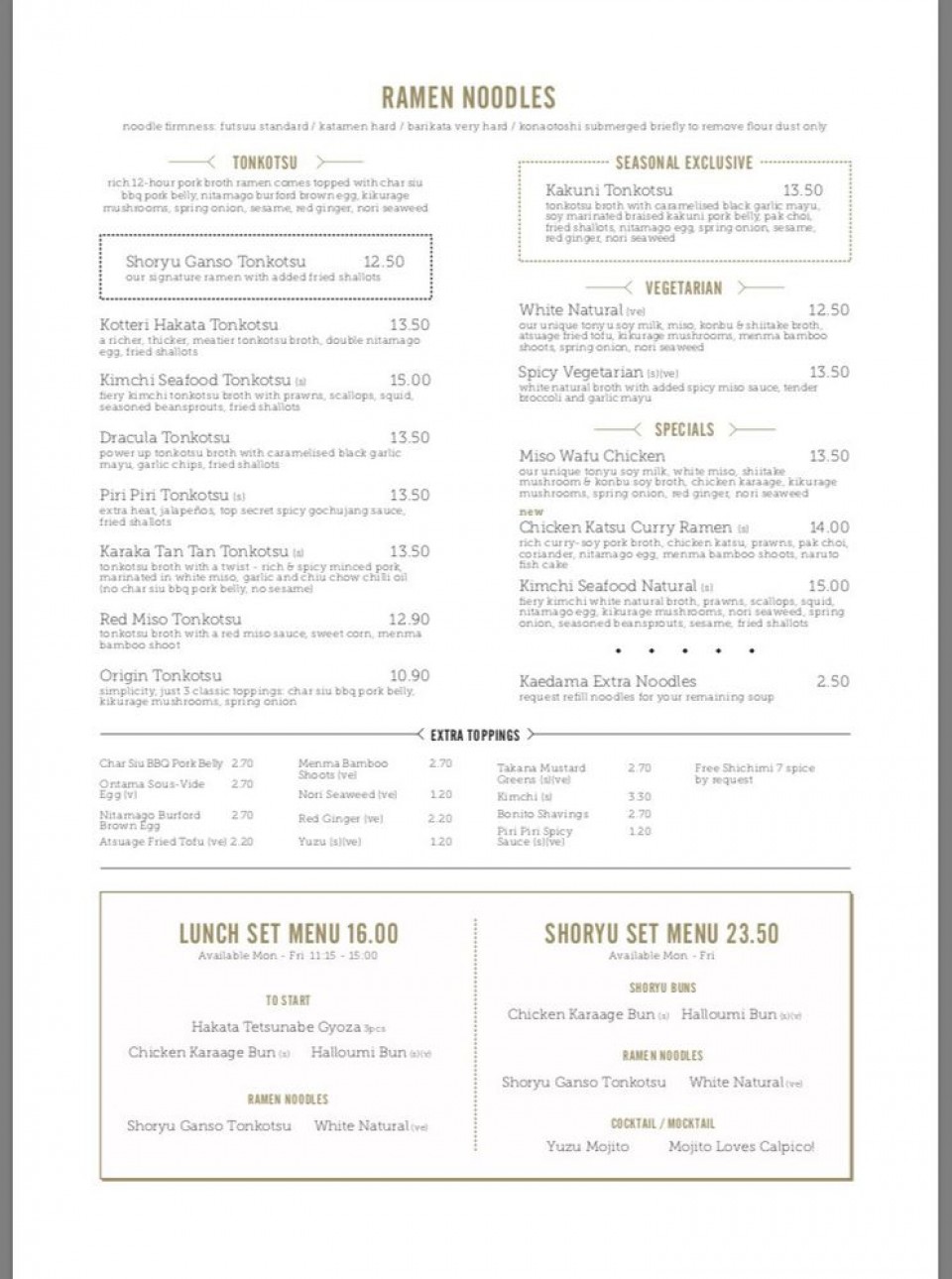 Shoryu Ramen - 8, Regent Street St James's, St. James's, Covent Garden ...