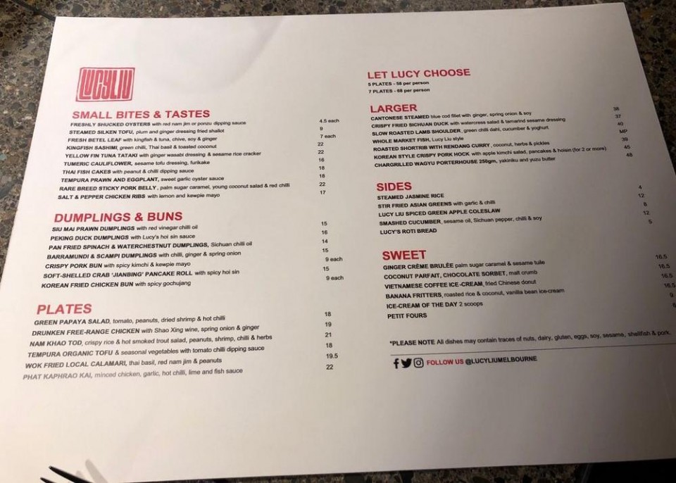 Lucy Liu Kitchen and Bar - Oliver Lane, Melbourne City, City of ...